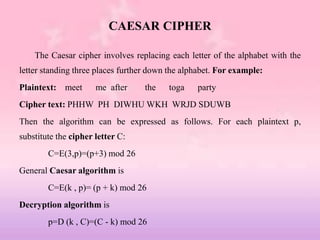 Classical encryption techniques | PPTX