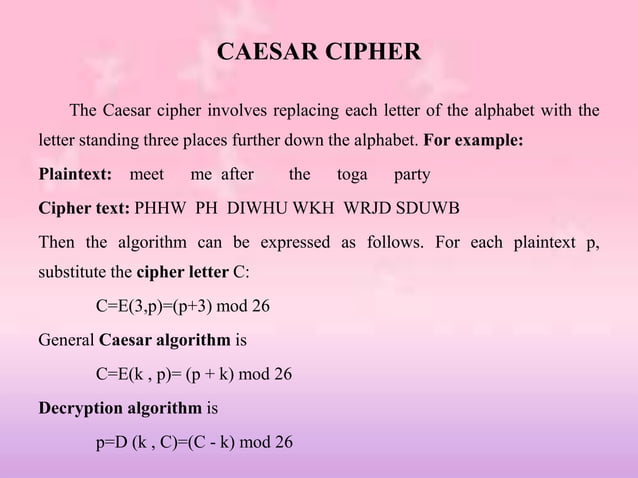 Classical encryption techniques | PPTX | Information and Network ...