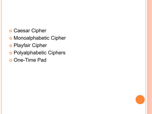 Classical encryption techniques | PPT