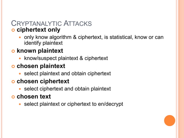 Classical encryption techniques | PPT