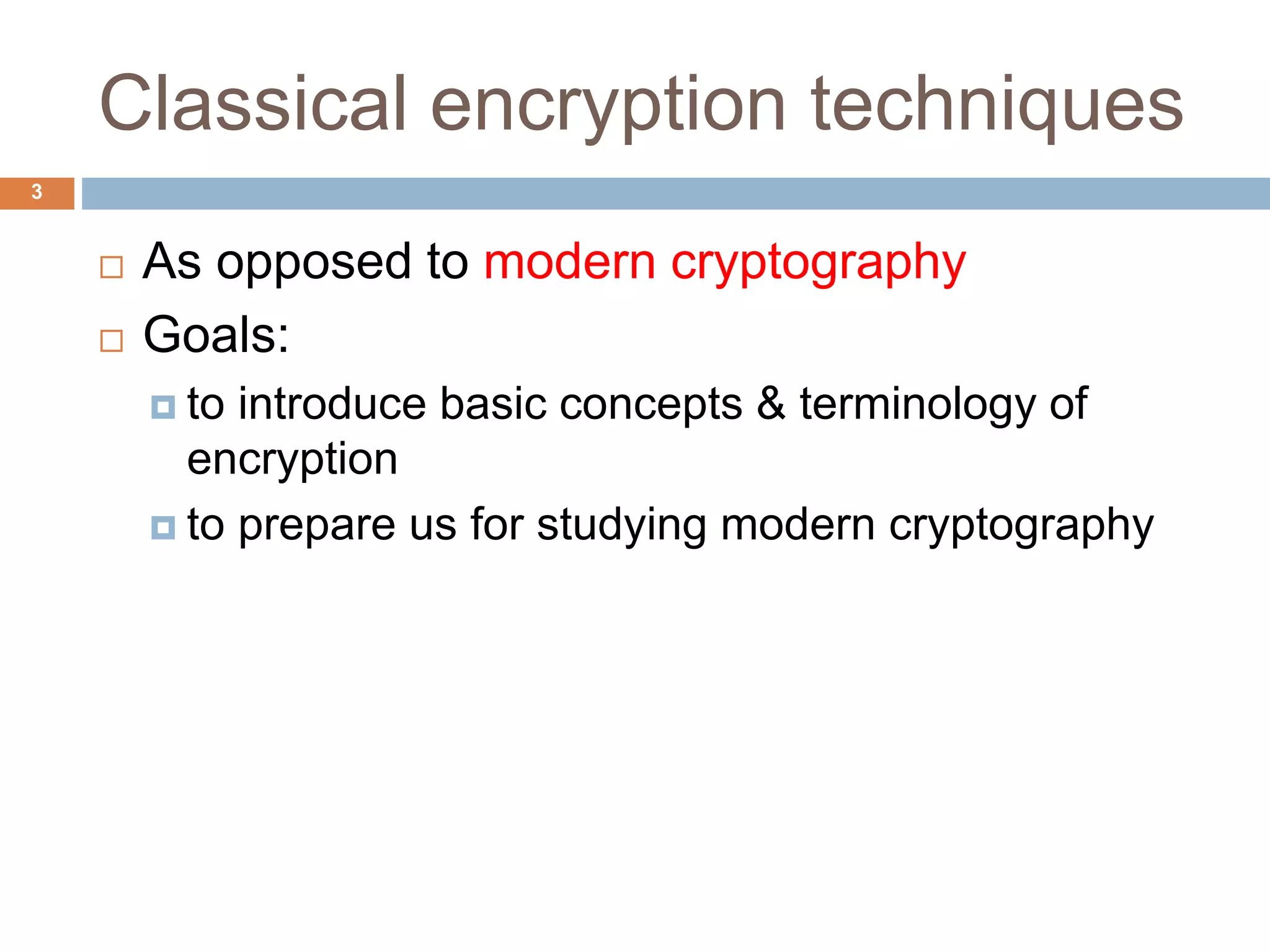 Classical encryption techniques | PPTX