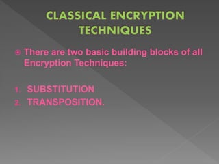 Classical encryption techniques | PPT