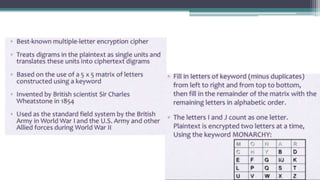 Classical Encryption Techniques | PPTX