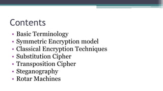 Classical Encryption Techniques | PPTX