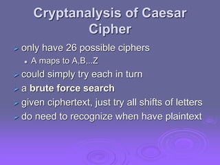 classicalencryptiontechniques.ppt | Information and Network Security ...