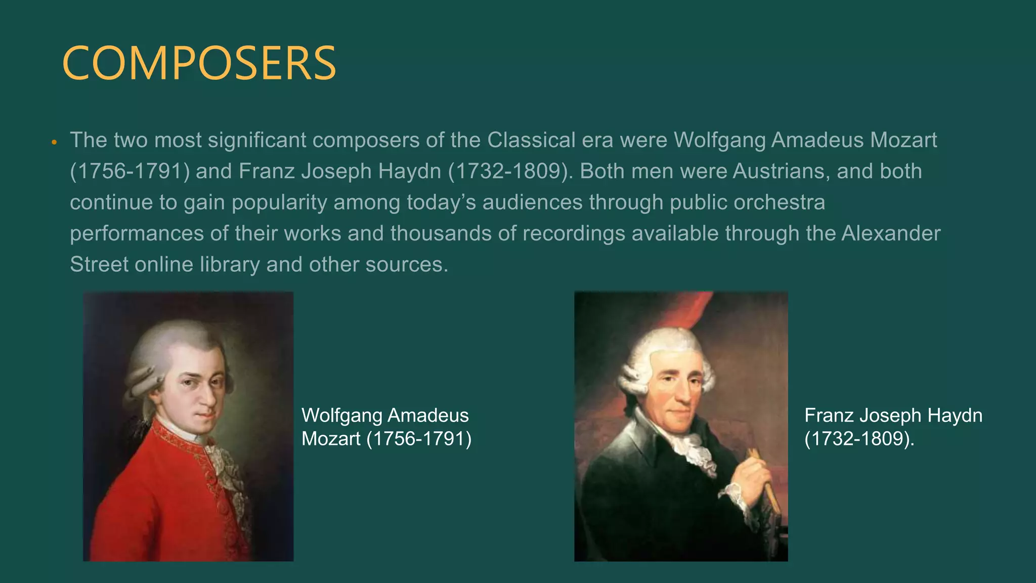 The Classical Era Period of Music | PPTX