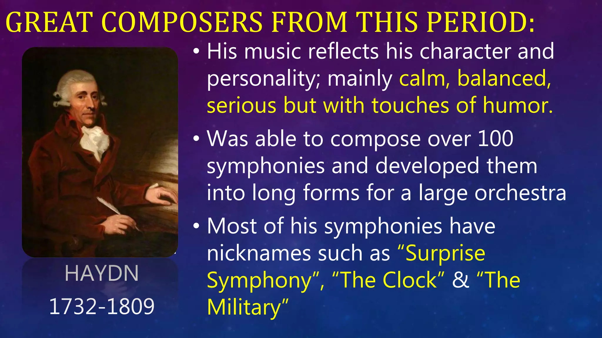 Composers of Classical Period (Grade 9 MAPEH Music 2nd Quarter) | PPTX