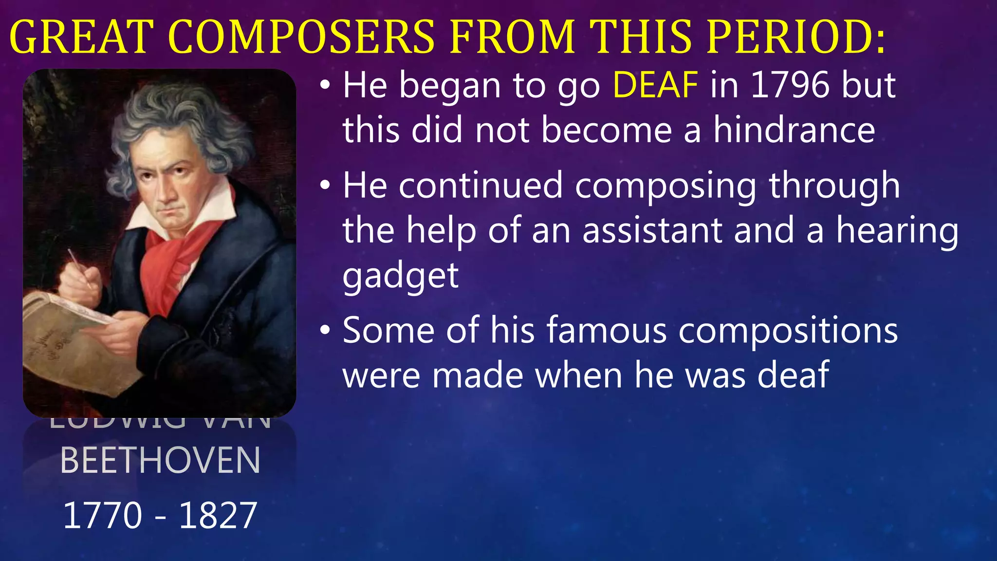 Composers of Classical Period (Grade 9 MAPEH Music 2nd Quarter) | PPTX