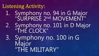 Composers of Classical Period (Grade 9 MAPEH Music 2nd Quarter) | PPTX