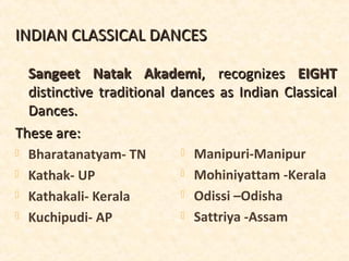 CLASSICAL & FOLK DANCES IN INDIAN CULTURE | PPT