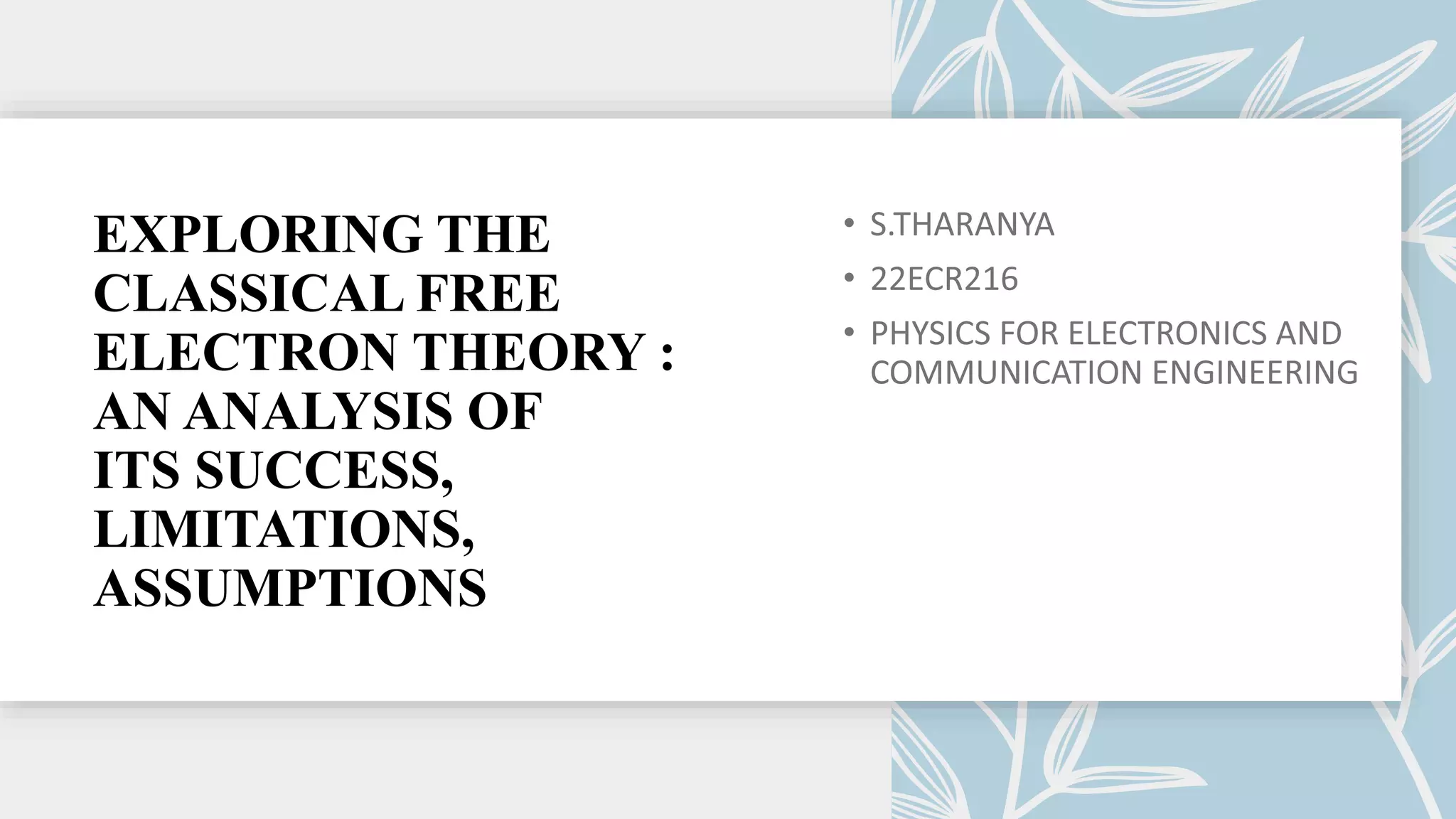 classical free electron theory.pptx