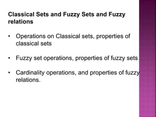Classical Sets & fuzzy sets | PPTX
