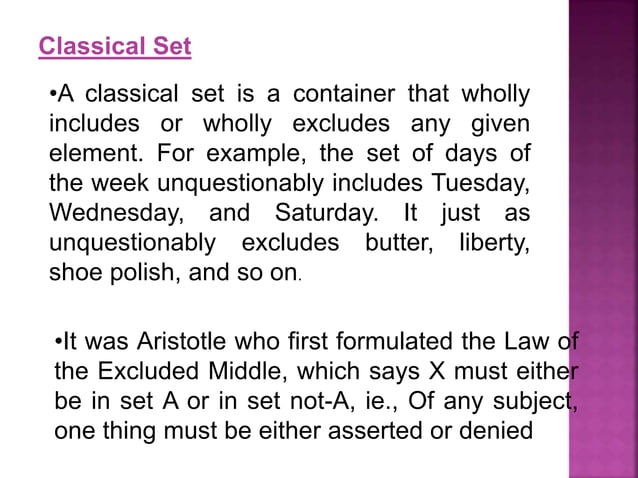 Classical Sets & fuzzy sets | PPTX