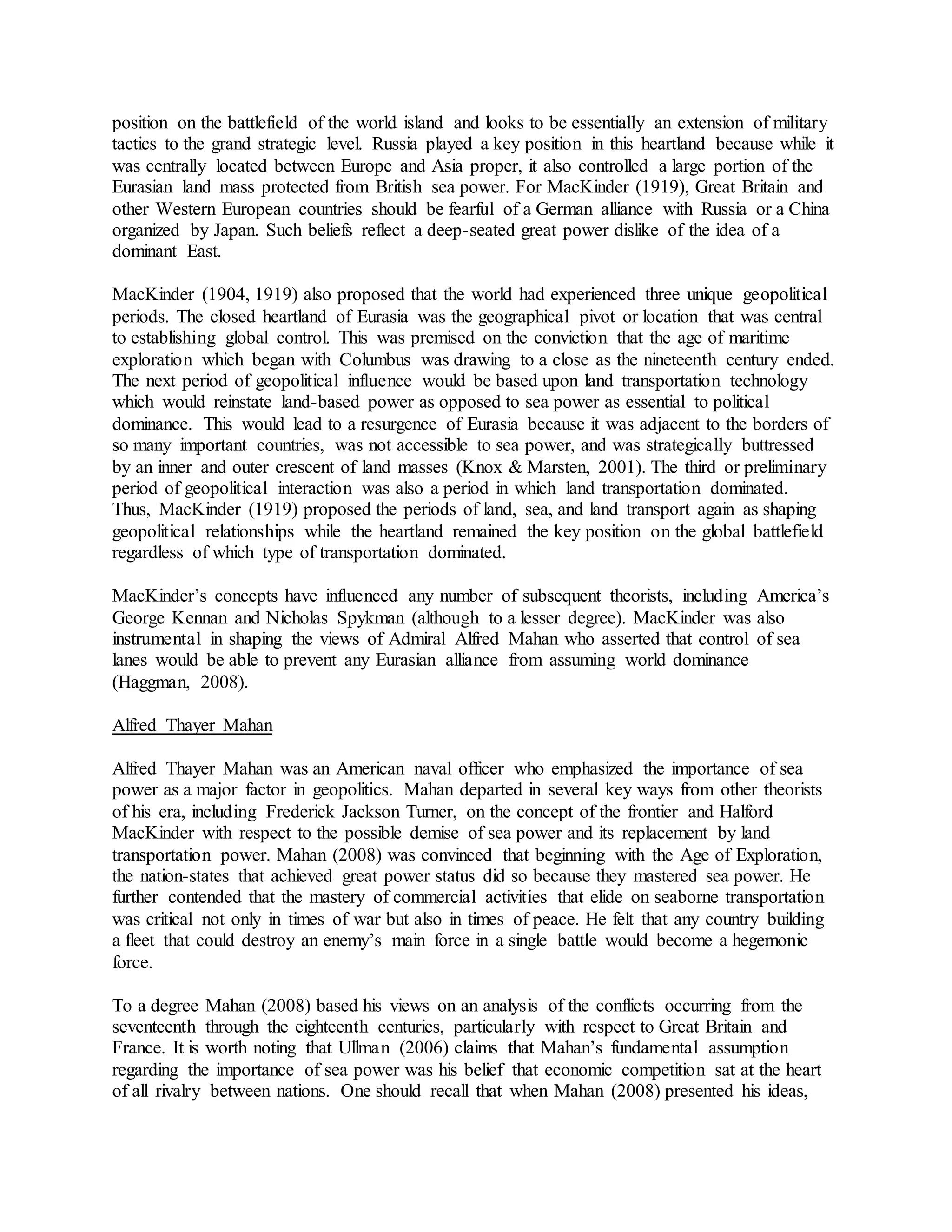 Classical geopolitics | DOCX