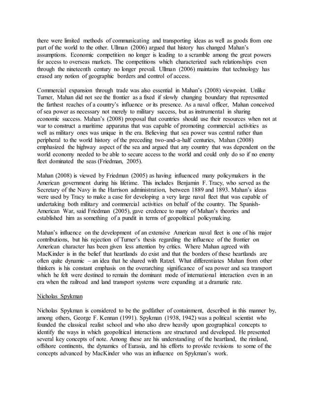 Classical geopolitics | DOCX | Geography | Science