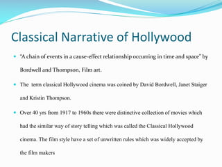 Classical hollywood cinema | PPTX