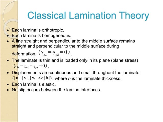 Classical Lamination Theory | PPT | Physics | Science