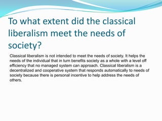 Classical Liberalism Definition