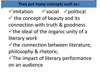 Classical literature criticism historical and background | PPSX