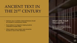 CLASSICAL LITERATURE presentation for education.pptx