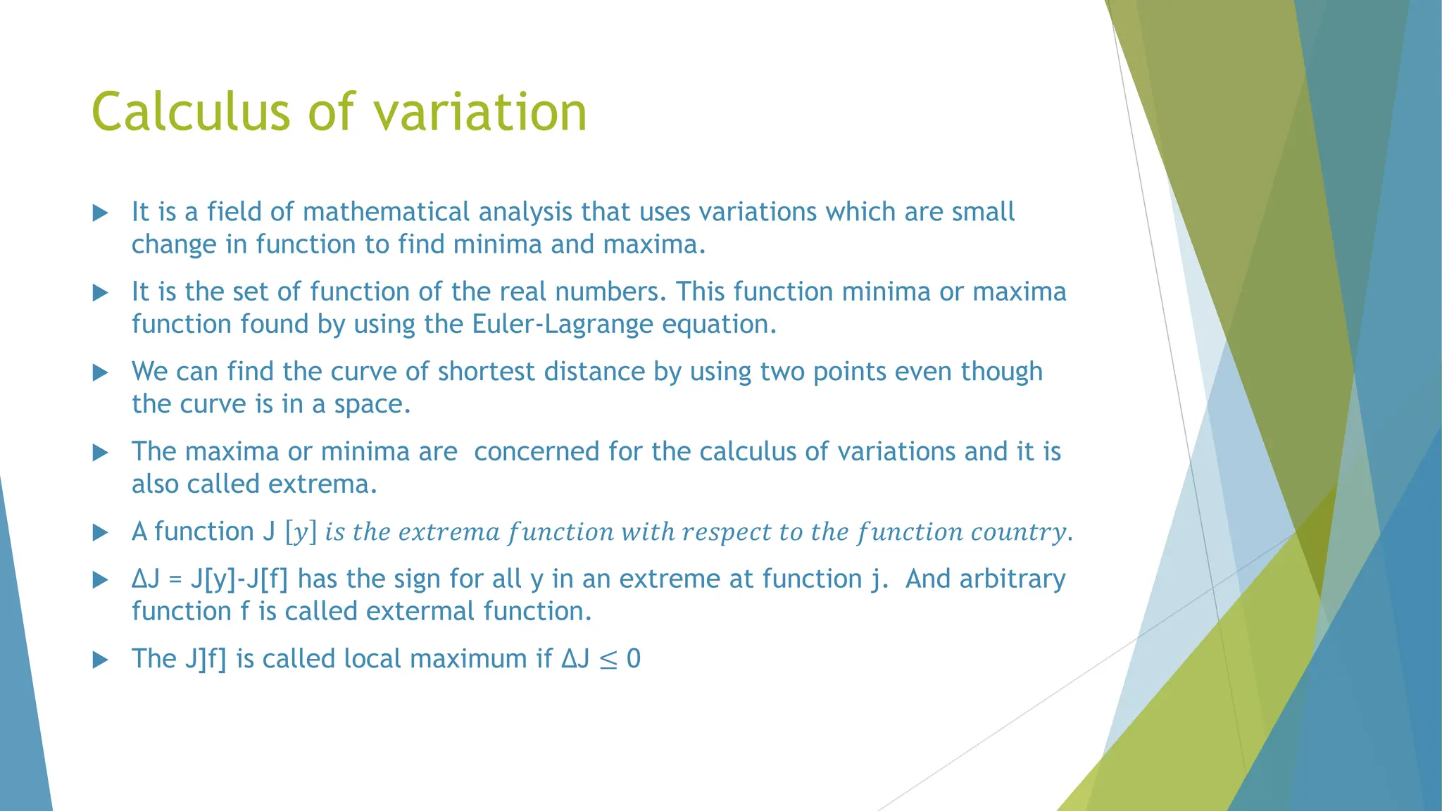 Variational Calculus as part of Classical Mechanics | PPT
