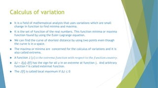 Variational Calculus as part of Classical Mechanics | PPT