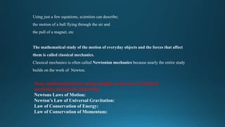 Classical mechanics introduction | PPTX