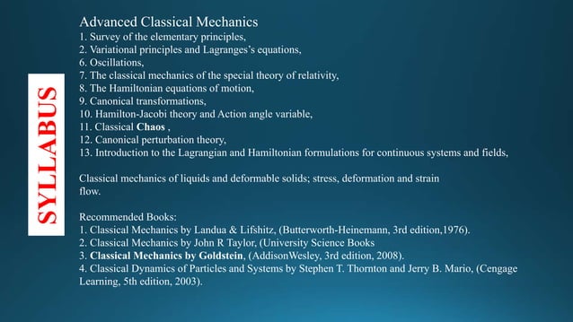 Classical mechanics introduction | PPTX | Physics | Science