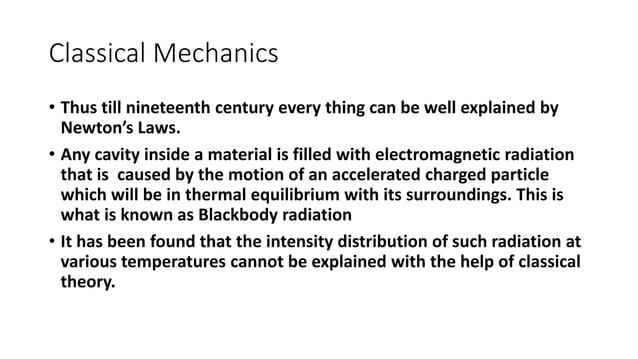 Classical mechanics vs quantum mechanics | PPTX | Chemistry | Science