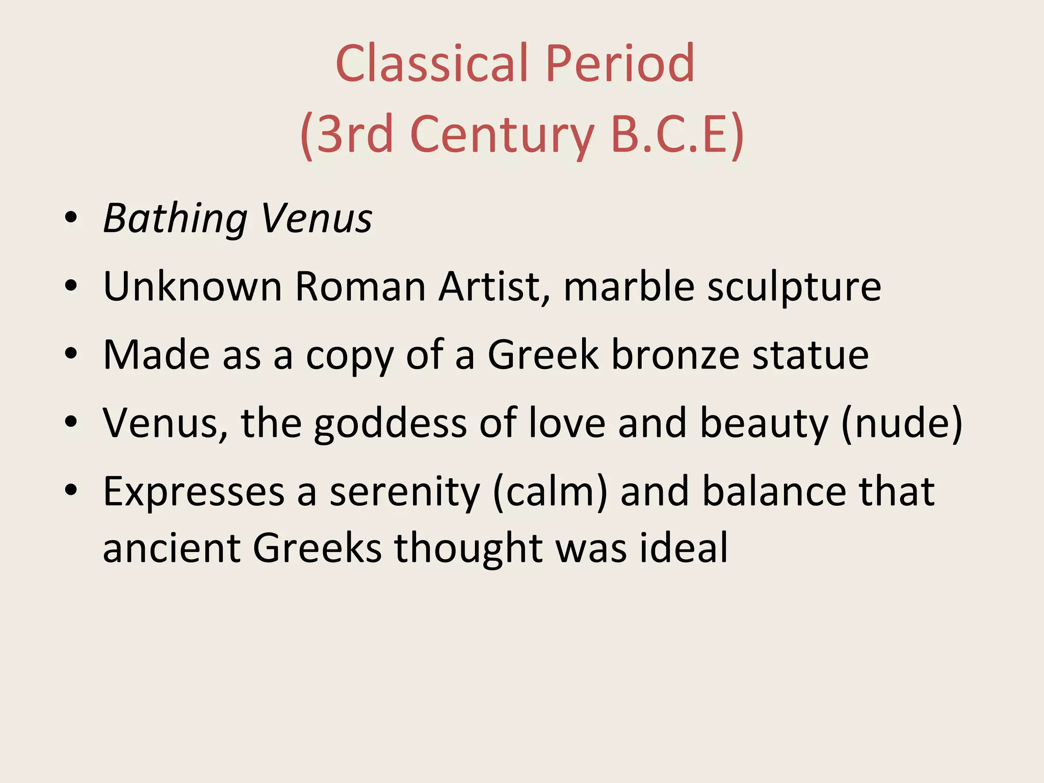 Classical, medieval, and renaissance art | PPT