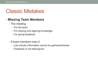 Classical mistakes at daily scrum meetings | PDF | Resume Writing and ...