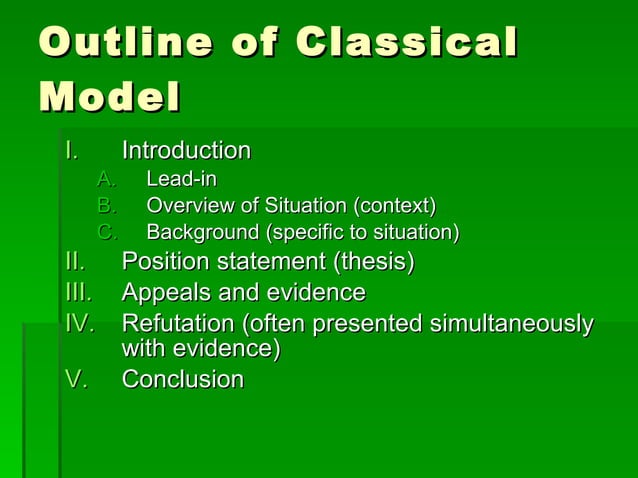 Classical Model of Argument | PPT