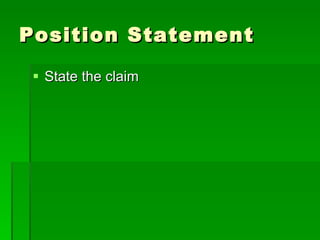 Classical Model of Argument | PPT