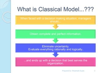 Classical model of decision making | PPTX