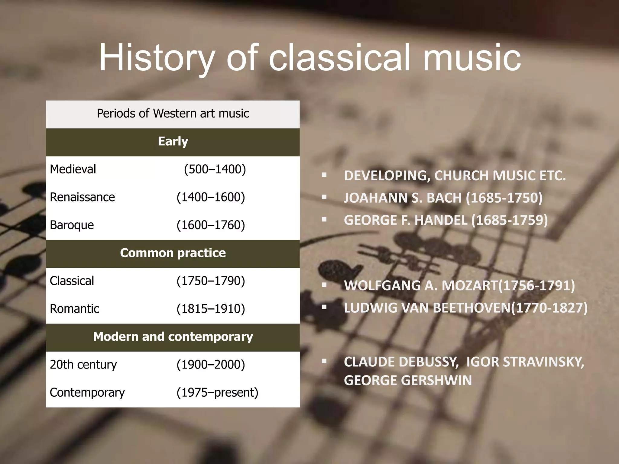 Classical music | PPTX