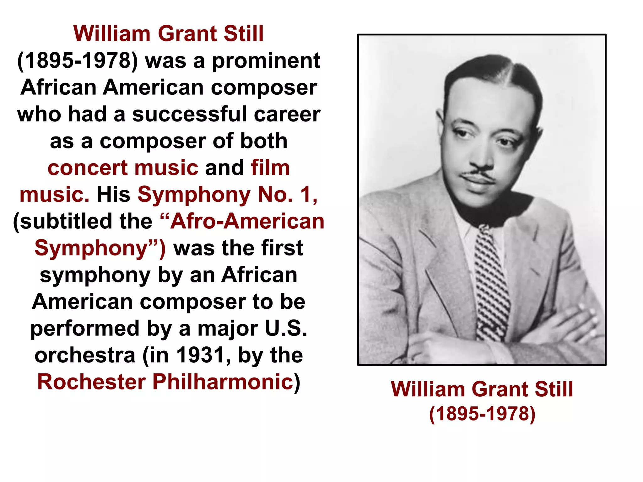 Classical Music Composers of African Heritage | PPTX