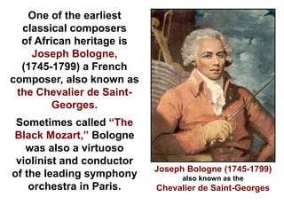 Classical Music Composers of African Heritage | PPTX