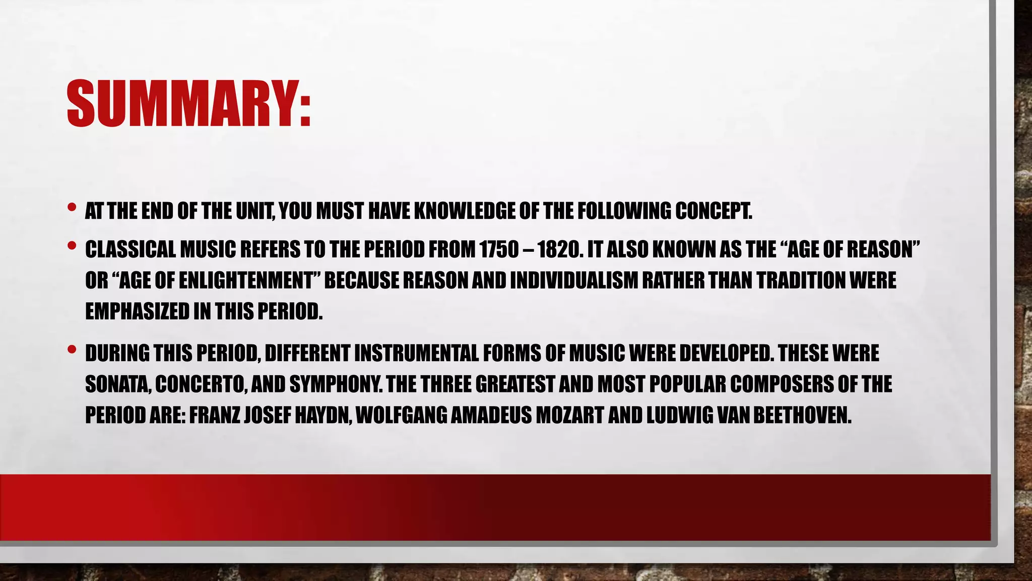 MAPEH 9- Classical Music | PPTX