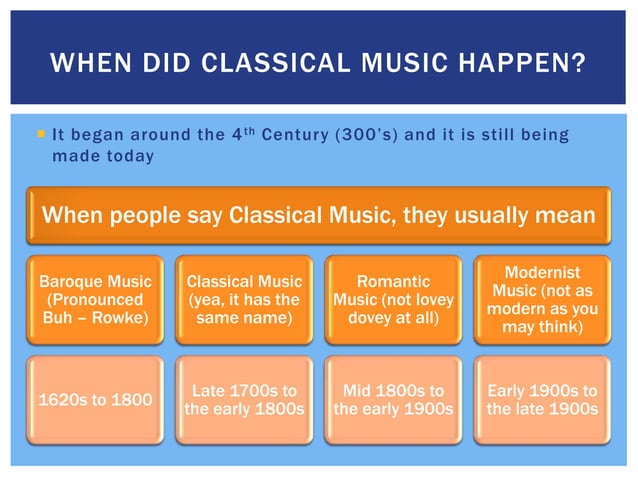 Classical music history | PPTX | Classical Music | Music