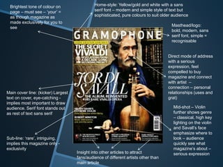 Classical music magazines front cover analysis | PPTX