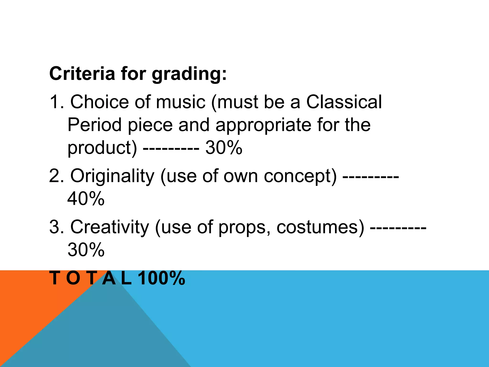 Classical music performance task | PPTX