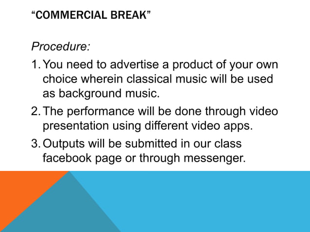 Classical music performance task | PPTX