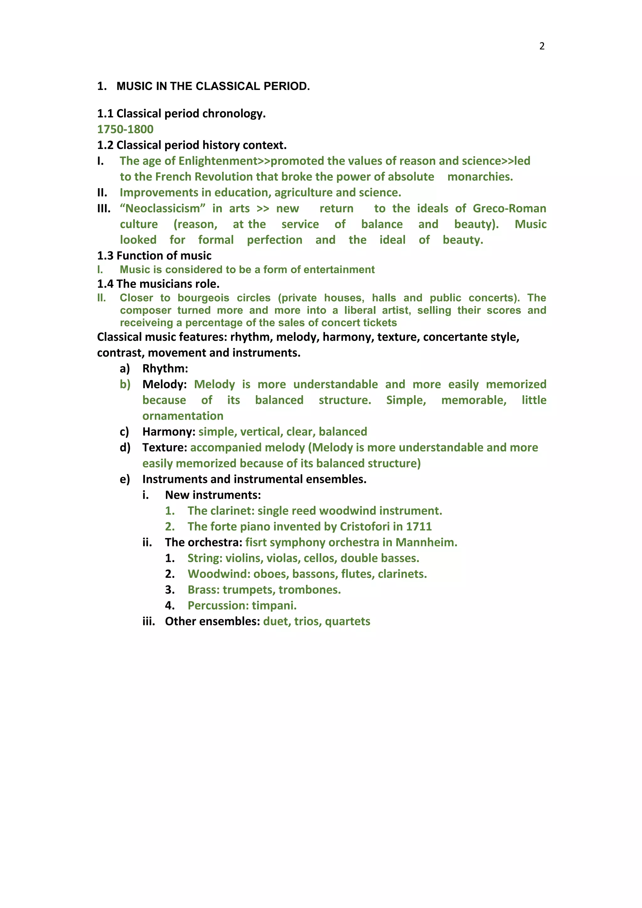 Classical music worksheet | PDF