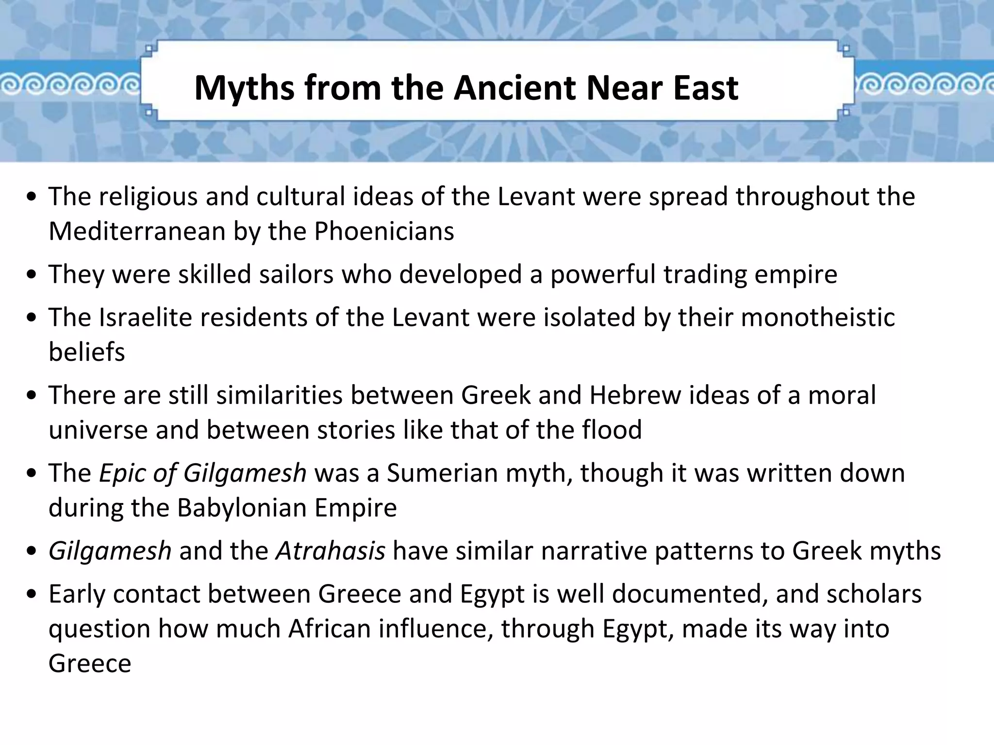 Classical mythology in context chapter 1 slides | PPTX