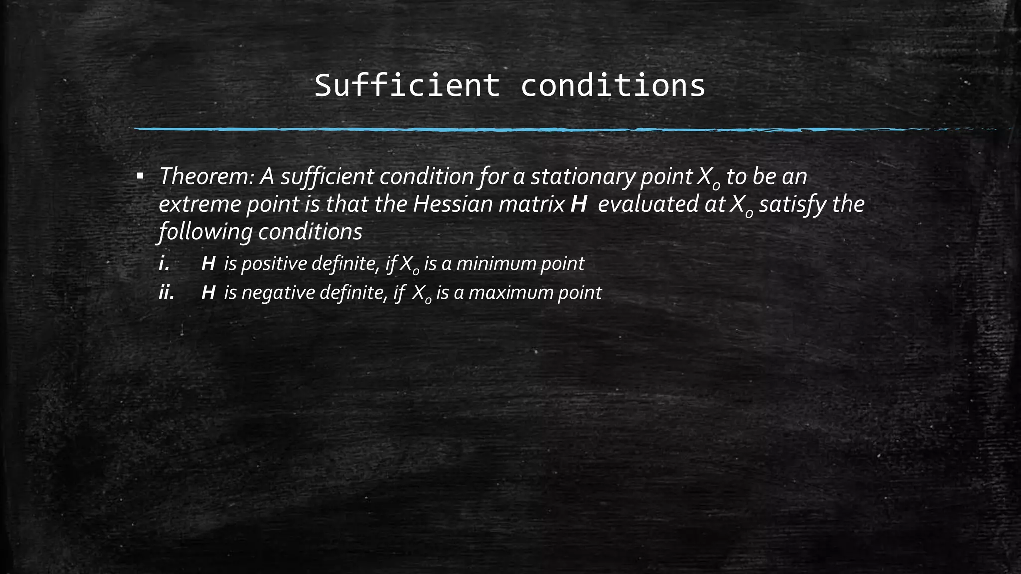 Classical optimization theory Unconstrained Problem | PPT