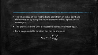 Classical optimization theory Unconstrained Problem | PPT