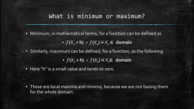 Classical optimization theory Unconstrained Problem | PPT