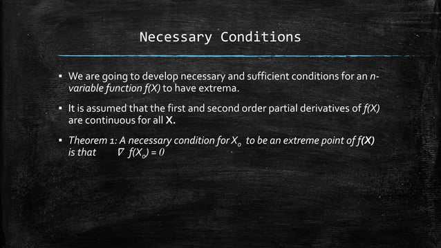 Classical optimization theory Unconstrained Problem | PPT