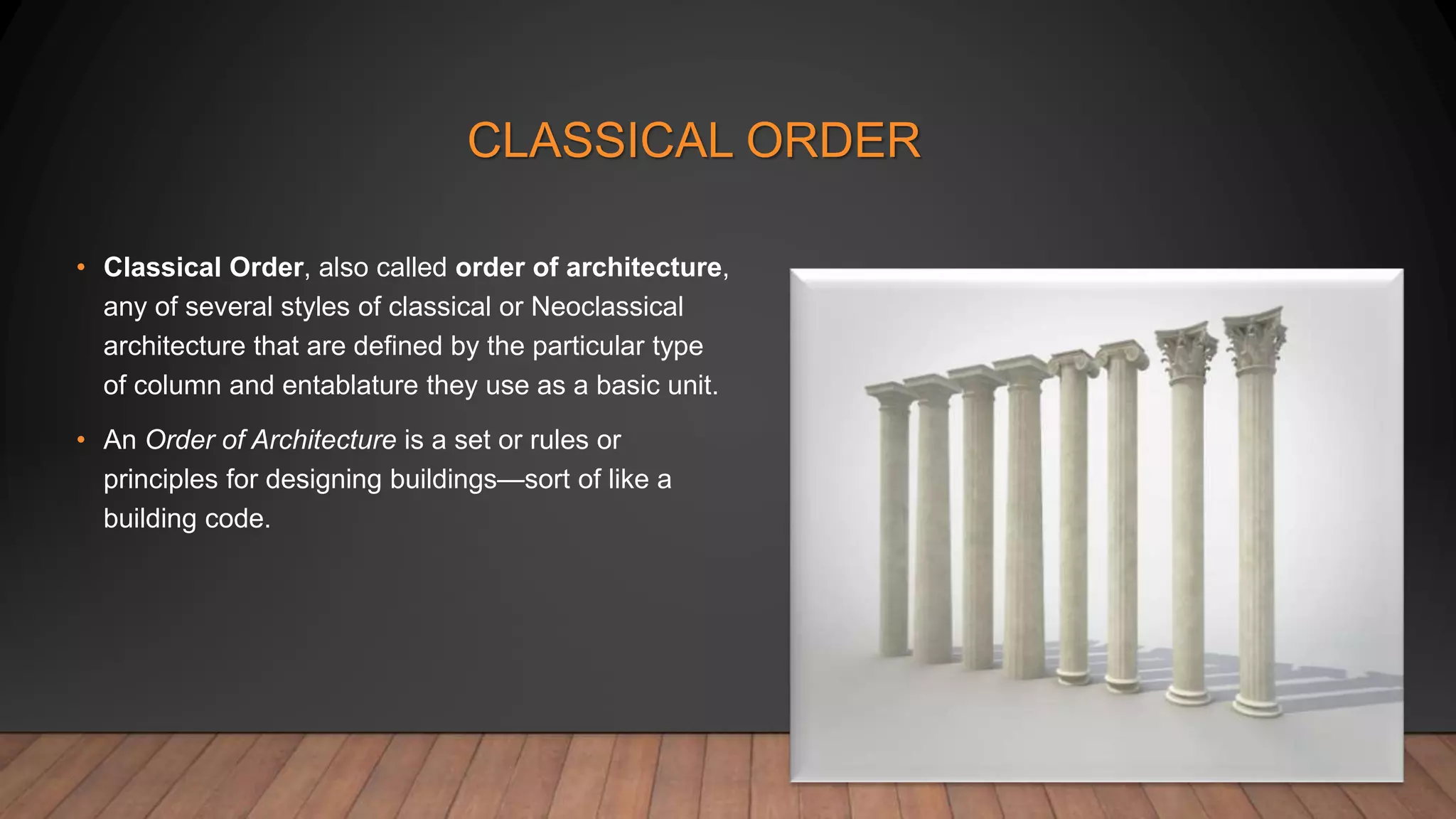 CLASSICAL ORDER | PPTX