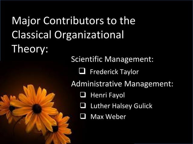Classical Organizational Theory | PDF | Executive Leadership ...